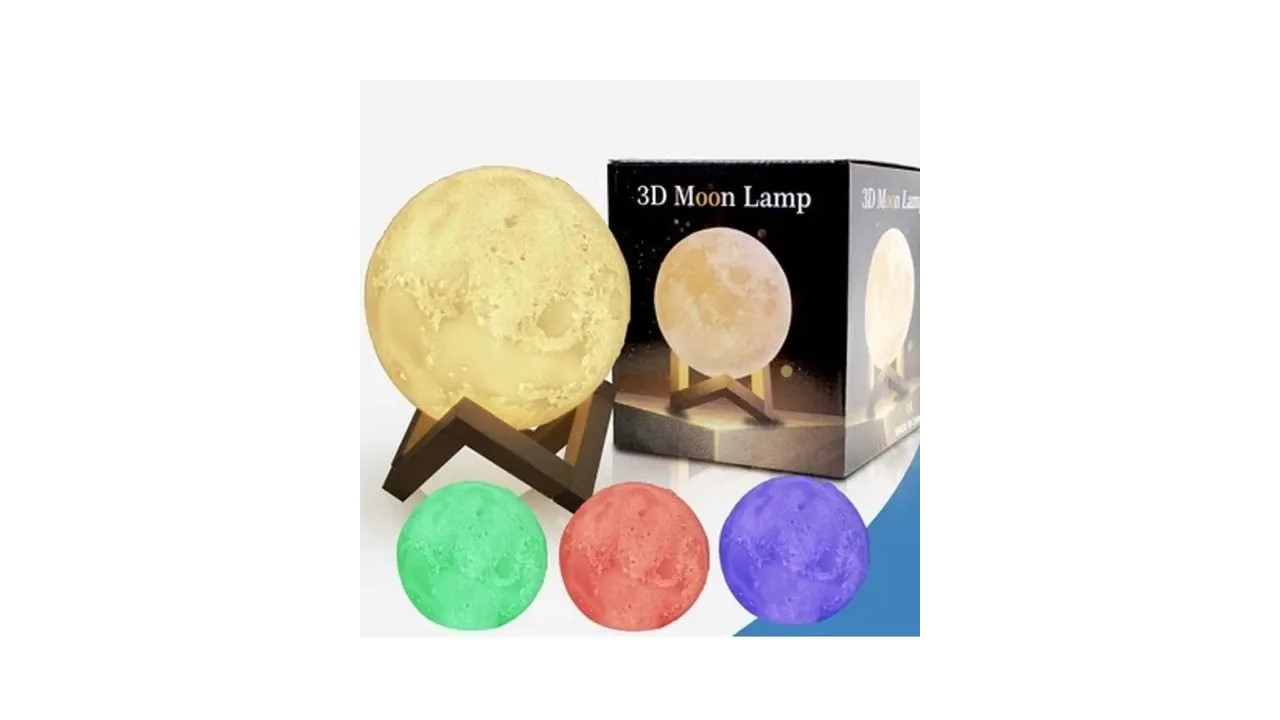 LUMINARIA LUA CHEIA MOON LAMP 3D - Datacillcom Informática