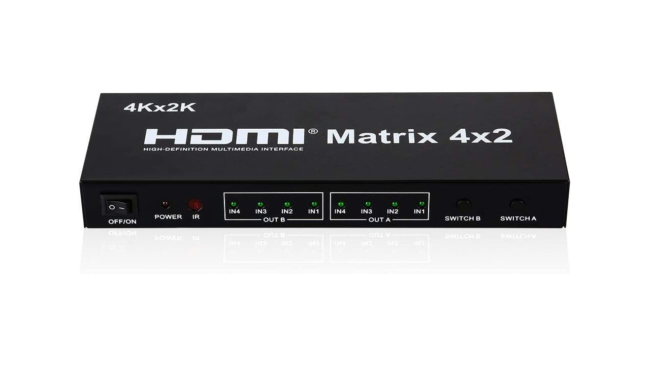 SPLITTER / SWITCH HDMI MATRIX 2x4 LT-4X2 - Datacillcom Informática