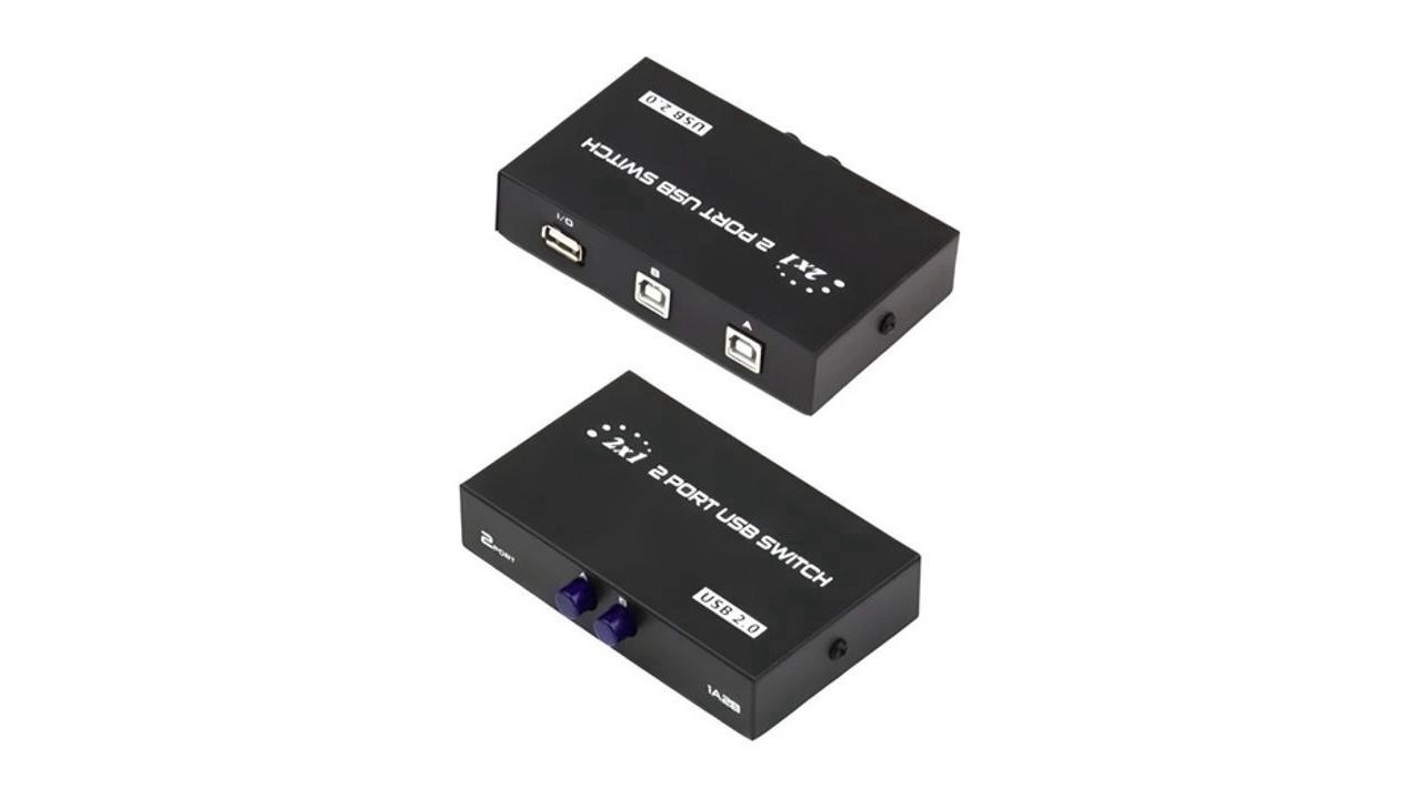 SWITCH HUB 2 PORTAS USB 2.0 TIPO-B IMPRESSORA / SCANNER KNUP KP-SW101 ...