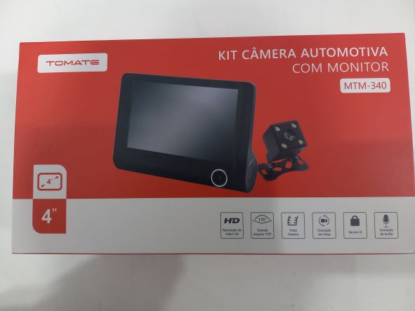 KIT MONITOR E CAMERA RÉ VEICULAR TOMATE MTM-340 - Datacillcom Informática