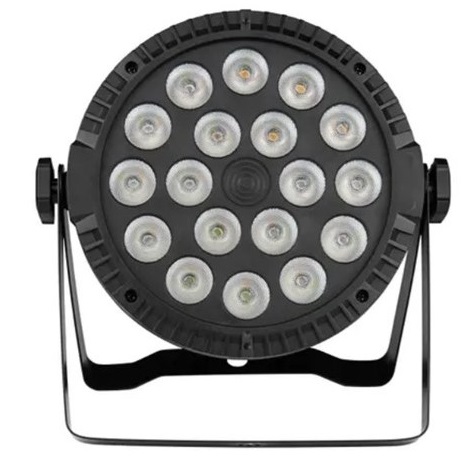 CANHAO PROJETOR 18 LEDS SLIM BIVOLT 18W RGBWA + UV ALUMINIO FERRO E ...