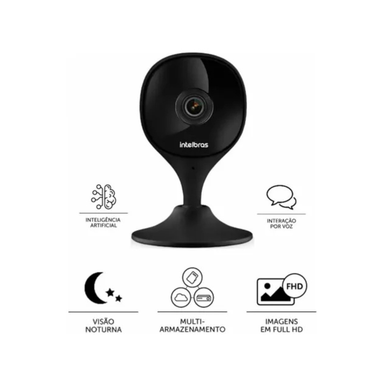 CAMERA IP INTELBRAS MIBO IMX C PRETA WIFI FULL HD COM AUDIO E VISAO ...