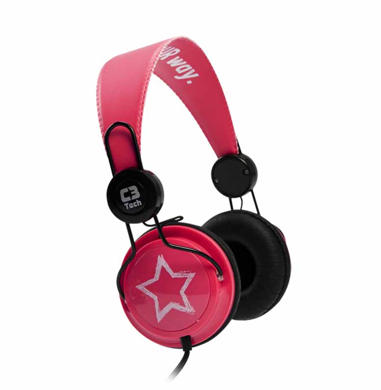 FONE DE OUVIDO C/ MIC 2322RP C3 TECH ROSA - Datacillcom Informática