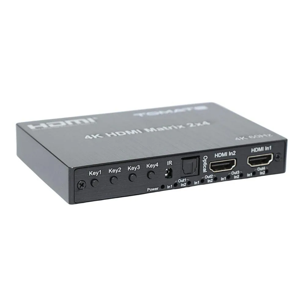 VIDEO WALL HDMI 2X4 MATRIX TOMATE MHD-214 - Datacillcom Informática