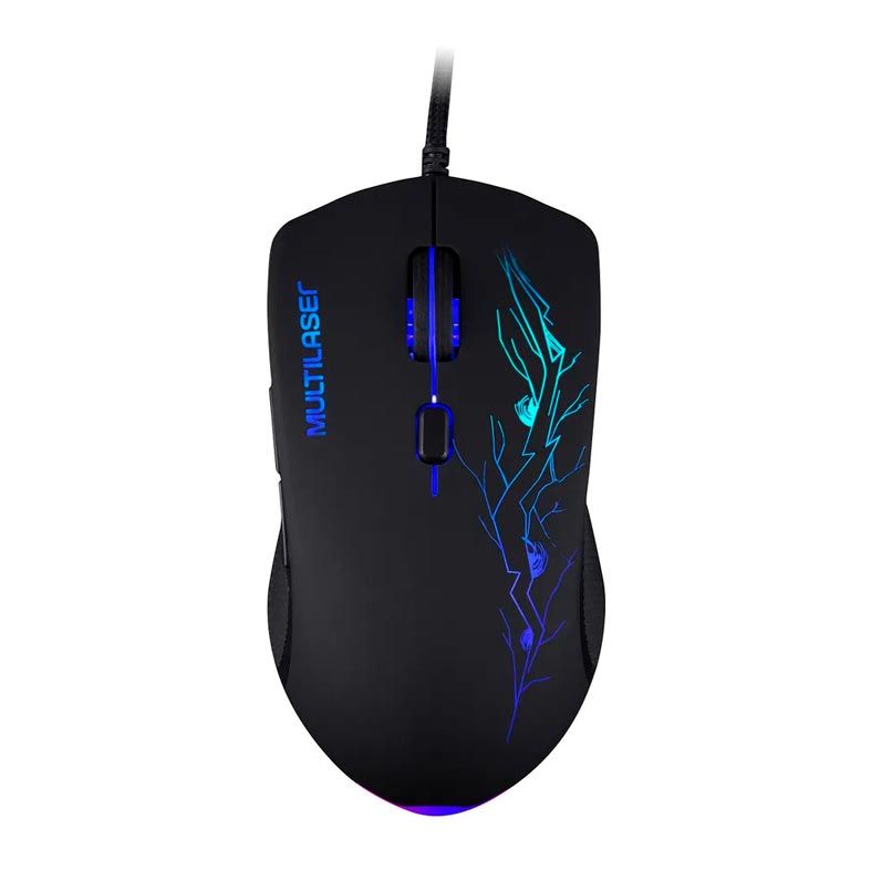 MOUSE USB COM FIO GAMER MULTILASER MO276 3200 DPI PRETO - Datacillcom Informática