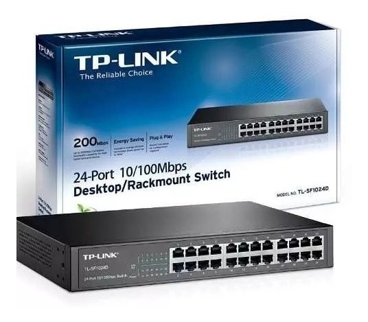 SWITCH TP-LINK RACK 24PORTAS 10/100 TL-SF1024D - Datacillcom Informática