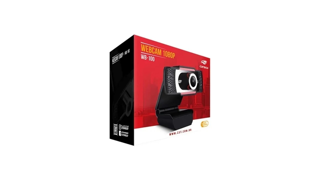 WEB CAM C3 TECH WB100 FULL HD 1080P WEBCAM - Datacillcom Informática