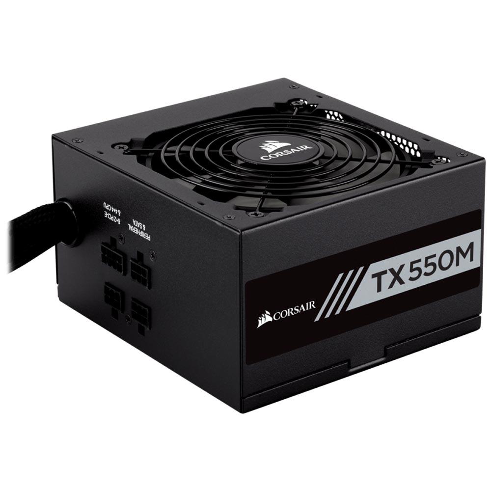 FONTE ATX 550W CORSAIR TX550M SEMI MODULAR 80 PLUS GOLD CP-9020133-WW ...