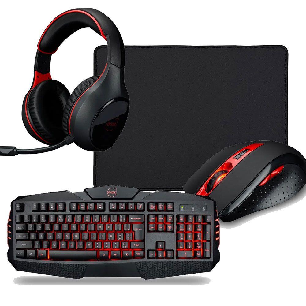 KIT GAMER DAZZ ARSENAL 4 EM 1 ( TECLADO/MOUSE/HEADFONE /MOUSE PAD ...